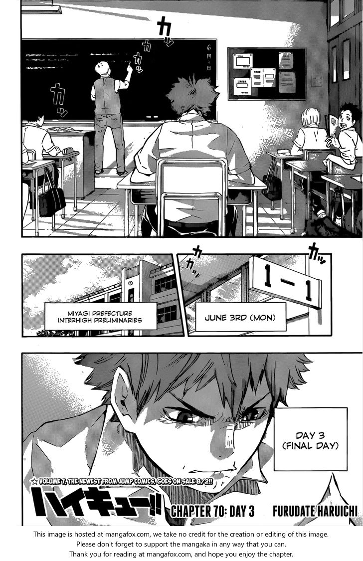 Haikyuu!! Manga, Chapter 70 - Haikyuu!! Manga Manga Online