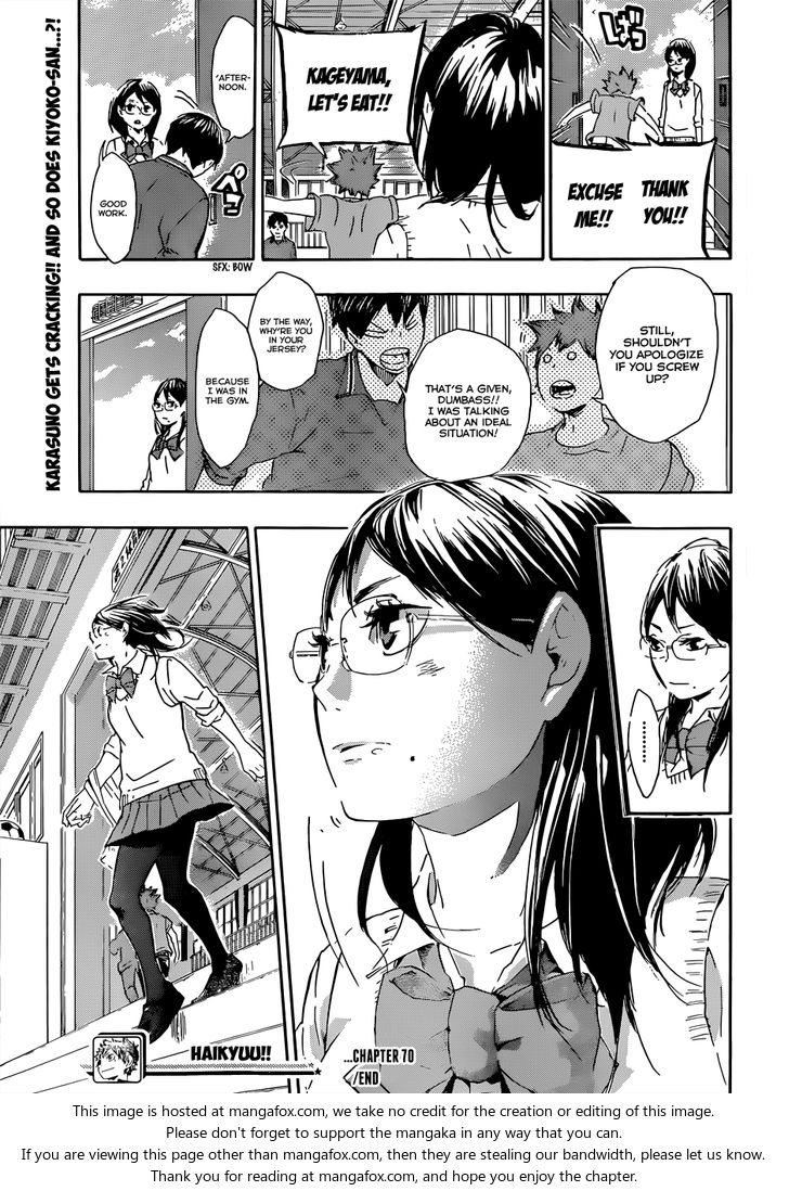 Haikyuu!! Manga, Chapter 70 - Haikyuu!! Manga Manga Online