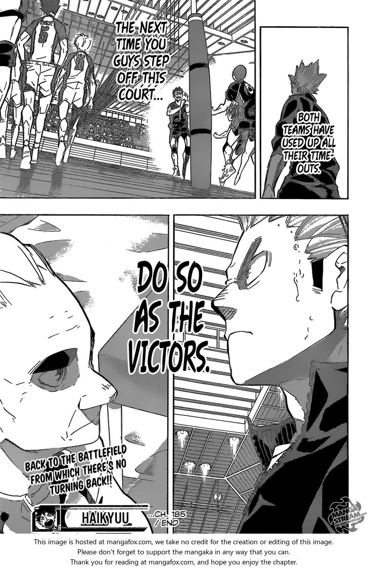 Haikyuu!! Manga, Chapter 185 - Haikyuu!! Manga Manga Online